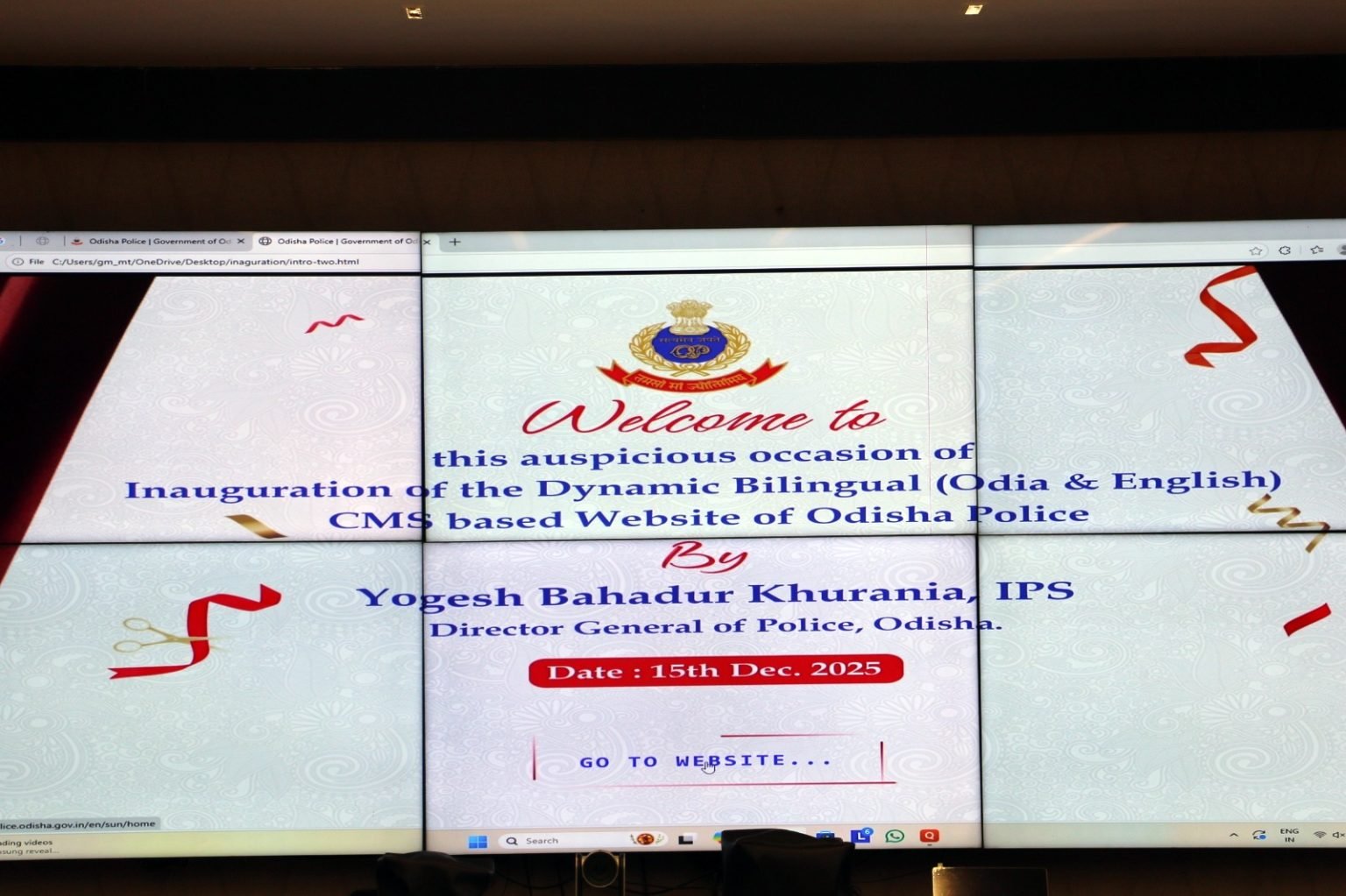 Odisha DGP Launches New Bilingual Police Website to Enhance Public ...